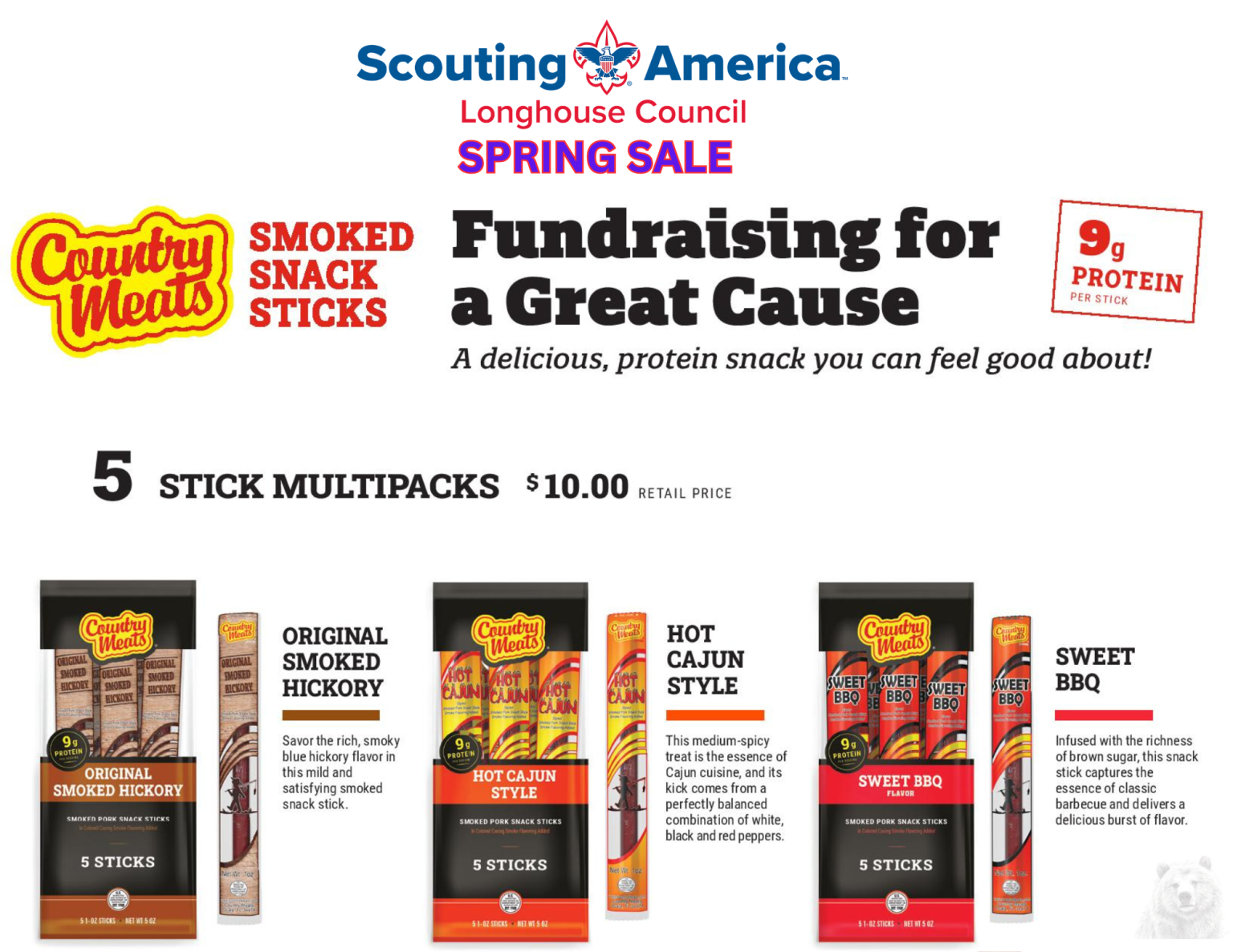 Spring Country Meats Smoked Snack Stick Sale - Scouting America ...